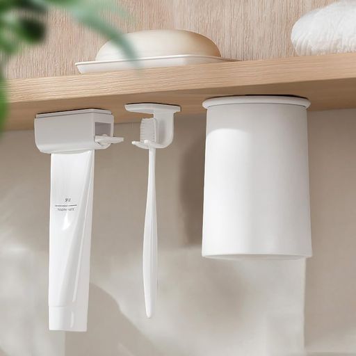 材質本体:ABS樹脂.色:ホワイト.商品の寸法:コップ/18*15*12cm歯ブラシホルダー1/3.8*5*4.1cm歯ブラシホルダー2/7.6*5*4cm.取り付けタイプ:マグネット. 浮かせて収納できる! 洗面まわりがスッキリ! 浮かせ...