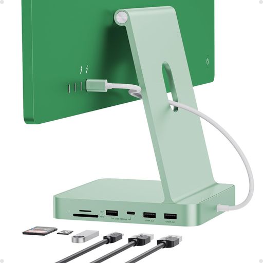 imac 用に設計された多機能 7-IN-1 USB アダプター: iMac USB-Cハブドッキング ステーションは、1 USB C 3.2 Gen2 10Gbps、1 USB A 3.2 10Gbps、2 USB A 2.0 480Mb...
