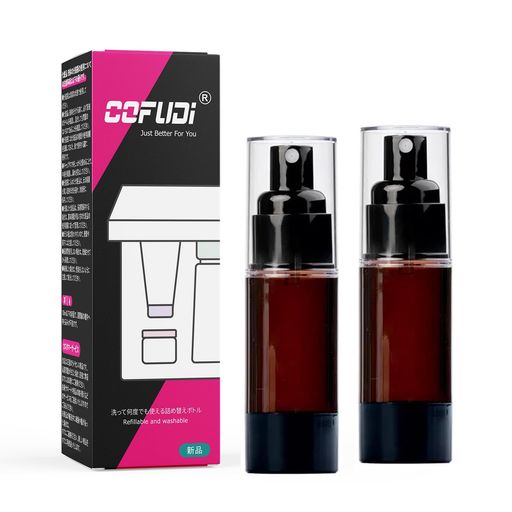 商品仕様:小分けボトル内容量:約30ml;色:茶色。材質:AS+PP素材;全高:120mm、直径:33mm。注意:1.手動測定のため、1〜3mmのサイズ誤差を許容してください。2.画面と光の違いにより、商品の色や光沢が写真と若干異なる場合が...