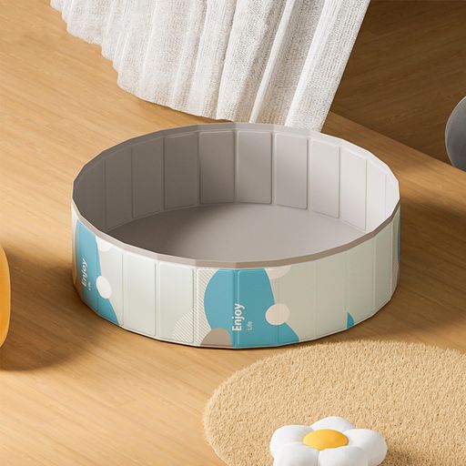 1.プールのサイズ:直径80x高さ20cm。 2.このプールは空気入れの必要がない、広げるだけで楽に遊べます。使わない時に折りたたんで、コンパクトに収納できます。 3.プールはPVC素材を使用しており丈夫で耐久性があります。底の両面は滑り止...