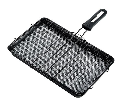 焼き、揚げ物(魚) メーカー型番:H-8881 サイズ:(約)全長375x幅335x高さ60mm 重量:(約)610g 材質:本体/鉄(ほうろう加工)、アミ/鉄(ふっ素樹脂含有シリコーン樹脂塗装)、ネットプレート/鉄(セラミック加工)、取っ...