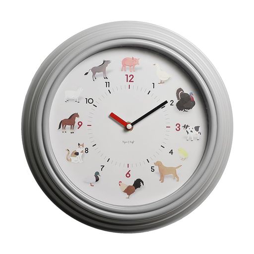 あの動物が鳴けばこの時間。動物たちのおしゃべり時計! 時計の針が進むたびに、動物たちの個性豊かな鳴き声で時間をお知らせしてくれます。 子供部屋やリビング、キッチンがまるで自然に包まれたかのようなリラクゼーション空間に変わります。 鳥や動物な...