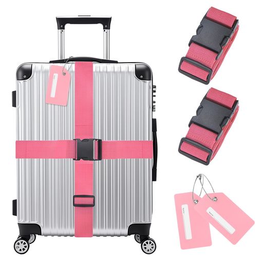 [多目的使用]-これらの荷物用ストラップとスーツケースタグセットは、旅行中にスーツケースを確実に固定し、誤って開かれるのを防ぎ、手荷物受取所での簡単な識別を提供するために必要不可欠です。 [耐久性のある荷物用ストラップ]-耐久性のあるポリエ...