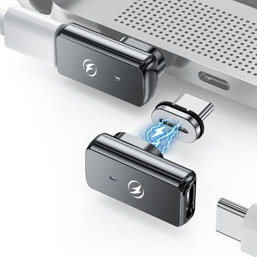 直角&amp;スリムデザイン:DuHeSin USB C マグネットアダプターは、ケーブルの向きを変えることで接続線をより適切な位置に配置することで、綿密な設計を実現しました。これにより、ケーブルが長期間ねじれた角度で劣化が早まるのを防ぐだ...