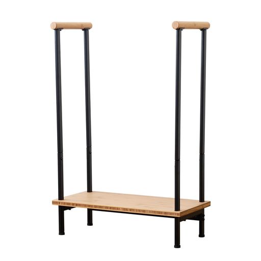 サイズ(約):幅60cm 奥行30cm 高さ90cm 耐荷重(約):100kg 重量(約):5.9kg 主要素材:スチール、竹