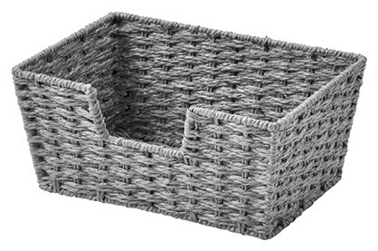 【即納可】カゴ　バスケット　収納　パントリー　整理整頓　片付け　積み重ね size：w24 d17 h10.5cmcm 素材：ペーパー 原産国：中国 ○本商品は全て手作業で仕上げております。 ○商品によって色合いが若干違う事があります。 ○...