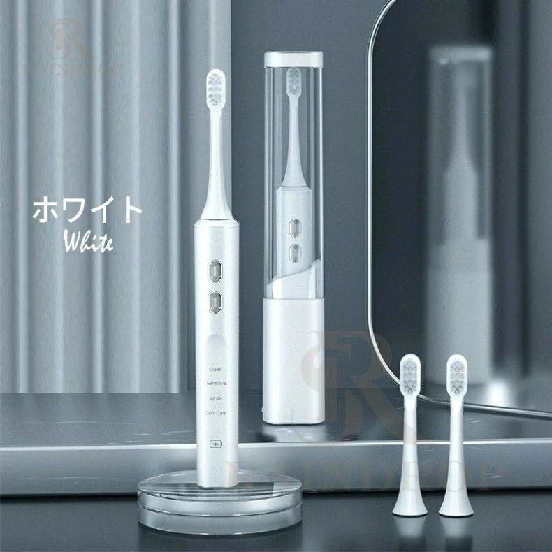 【カラー】 ホワイト / ブラック / ピンク / グリーン / 白ピンク 【サイズ】 約240.7mm×25.2mm 【消耗電力】 【仕様】 IPX7防水 USB充電式 【最長使用時間】 180日 【セット内容】 電動歯ブラシ本体 1本 ...