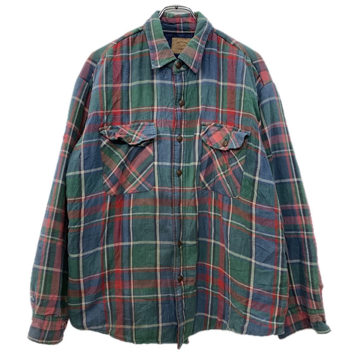 アメリカから輸入した古着になります。コンディションC 前身頃、後身頃に汚れ、ダメージが数ヶ所あります。第5ボタン左袖ボタン紛失サイズ表記サイズXL実寸サイズ（cm）着丈 74肩幅 53身幅 66袖丈 59------------------...