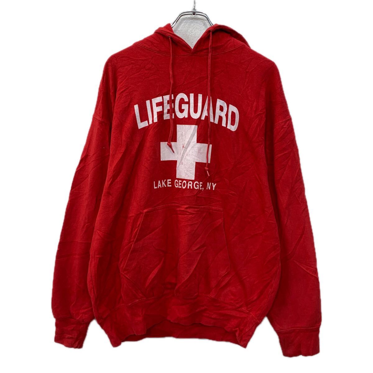 アメリカから輸入した古着になります。コンディションC前身頃両袖、後身頃、両腕袖に汚れ両袖にダメージがあります。サイズ表記サイズLARGE実寸サイズ（cm）着丈 67肩幅 62身幅 62袖丈 58-----------------------...