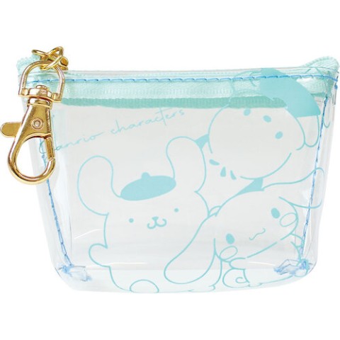 大人気サンリオキャラクターズからクリアでカワイイポーチの第二弾が新登場！シンプルデザインで使いやすい！キーホルダーパーツ付きなのでカバンにつけてもカワイイ♪サイズ：H60×W95×D30素材：PVC