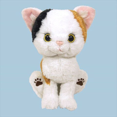 手触り、抱き心地もやわらか おすわりやねそべりができる可愛いこねこちゃんのぬいぐるみ！ サイズ：約H16.5×W10×D13cm