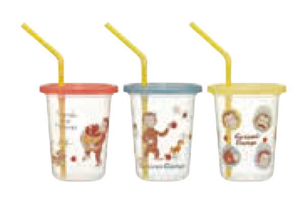 【おさるのジョージ】ストロー付タンブラー3Pセット【23】【ジョージ】【Curious George】【アニメ】【キャラクター】【コップ】【カップ】【食事】【食器】【アウトドア】【子供】【キッズ】【3個入り】【3個セット】【雑貨】【グッズ】...