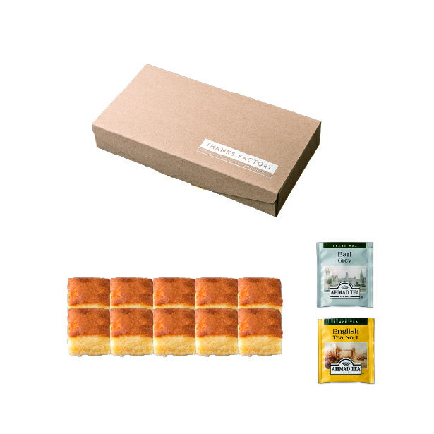 ベイクドケーキ（フロマージュ）10カット×1 紅茶（イングリッシュティNo.1・アールグレイ）×各1 アレルゲン：小麦・卵・乳成分 Boxsize：105×210×35mm 賞味期限：30日 ※ギフトパッケージで仕上げております。熨斗・包装...