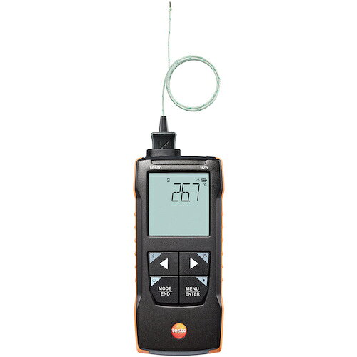 ★特徴★ testo925 は、K熱電対のためのデジタル温度計です。用途に応じて、最適な温度プローブを接続してください。最高1000℃までの温度測定に対応するK熱電対用デジタル温度計(1チャンネル)です。アプリ連携で測定結果の表示・記録・文...