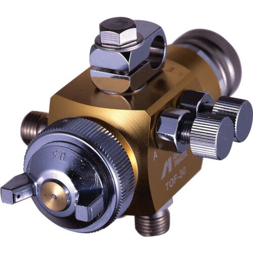 ★特徴★ パターン調節機能付です。ワイドパターンでの噴霧が可能です。 ★用途★ 高粘度液体、大パターン塗布用。 ★商品スペック★ 仕様・規格 ノズル径(mm)：1.5 取付口(エア・液体)：G1/4 液体噴出量(ml/min)：0〜550 ...