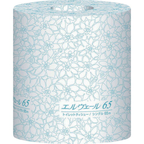 ★特徴★ 古紙を使用したエコノミータイプです。水に流せる水解性の包装用紙を使用しています。 ★用途★ 工場、事務所のトイレに。 ★商品スペック★ 仕様・規格 タイプ：シングル 幅(mm)：114 長さ(m)：65 色：ホワイト ケース入数：...