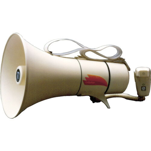 ★特徴★ 肩にかけて使用できるショルダータイプです。 ★商品スペック★ 仕様・規格 内蔵音：ホイッスル 定格出力(W)：13 音声通達距離(m)：約400 内蔵音通達距離(m)：約500 口径(mm)：210 全長(mm)：320 電源：単...