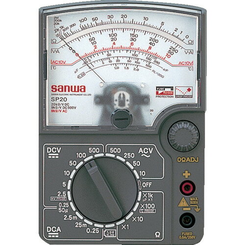 ★特徴★ 文字の大きいスケールを採用しています。別売プローブで温度測定可能です。1.5V電池のバッテリーチェック機能付です。メーターの振れが見やすい傾斜スタンド採用です。20の測定レンジを装備し一般的な用途をカバーします。500μFのコンデ...