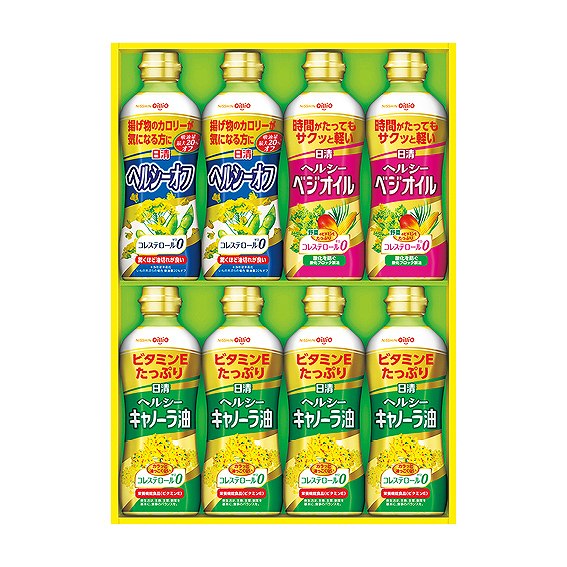 内容/ヘルシーキャノーラ油:350g×4・ヘルシーオフ:350g×2・ヘルシーベジオイル:350g×2 賞味期限:常温2年1ヶ月