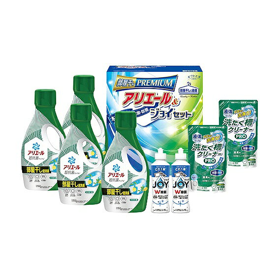 内容/P&Gアリエールジェル部屋干し超消臭:700g×4・P&G除菌ジョイ:170ml×2・液体洗たく槽クリーナーPRO:200g×2