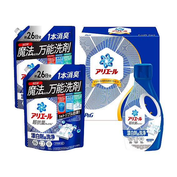 内容/アリエールジェル:700g×1・アリエールジェル詰め替え用超特大サイズ:625g×2