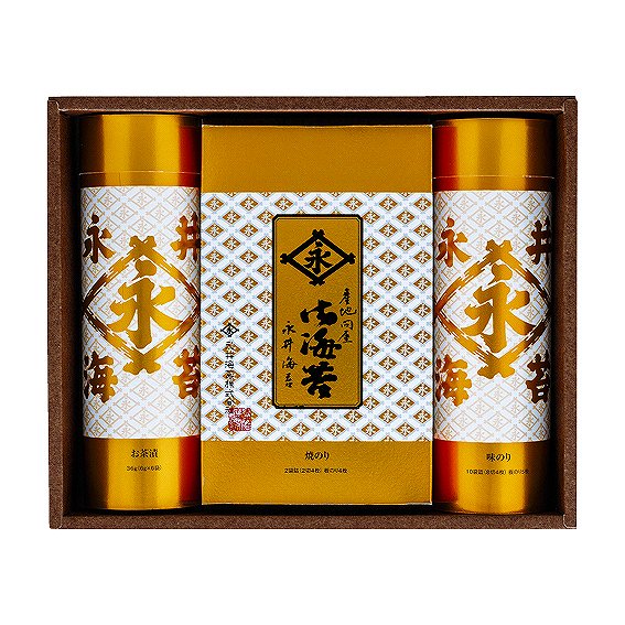 内容/焼のり:2切4枚×2袋×1・味のり:8切4枚×10袋×1・のり茶漬:6袋×1《小麦・えび》 賞味期限:常温2年