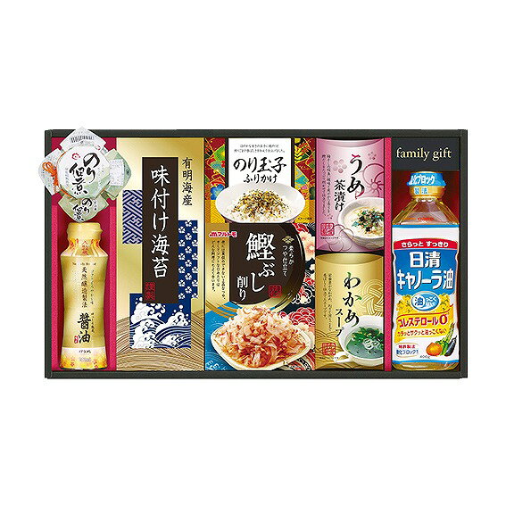 内容/島の香のり佃煮:80g×1・有明海産味付け海苔:3切4枚×1・のり玉子ふりかけ:4.5g×2袋×1・鰹節削り:2g×4袋×1・わかめスープ:5.3g×2袋×1・うめ茶漬け:4.3g×2袋×1・伊賀越天然醸造しょうゆ:200ml×1・日...