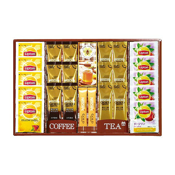 内容/ネスカフェゴールドブレンドカフェラテ:7g×6・ネスカフェゴールドブレンドカフェラテ（コク深め）:7g×6・ネスカフェゴールドブレンドブラック:2g×2・リプトンイエローラベル:2g×5・リプトンダージリン:2g×5・純粋はちみつ:1...