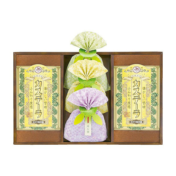 内容/カステーラ:7切入×2・ほうじ茶ティーバッグ:2g×2P×1・抹茶入玄米茶ティーバッグ:2g×2P×1・煎茶ティーバッグ:2g×4P×1《卵・小麦》