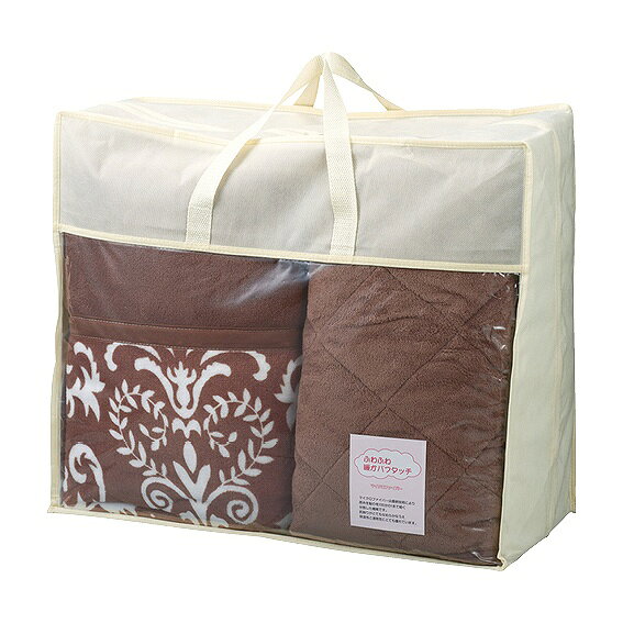 内容/わた入り毛布:140×200cm×1・敷パッド:100×205cm×1 材質/わた入り毛布:表地・裏地:ポリエステル100%、詰め物:ポリエステル100%（約0.3kg）、敷パッド:表地・裏地:ポリエステル100%、詰め物:ポリエステ...