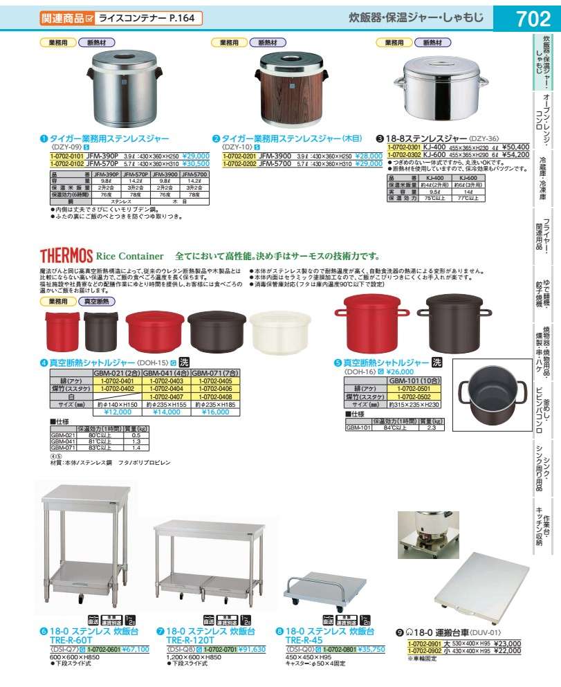 ●幅×奥行×高さ(mm):430×360×310 ●質量(kg):4.9 ●保温米飯量(cc):5700●■仕様JFM-3900JFM-5700容量9.8L14.2L保温米飯量2升2合3升2合保温効力(6時間):76度78度胴木目●内側は丈...