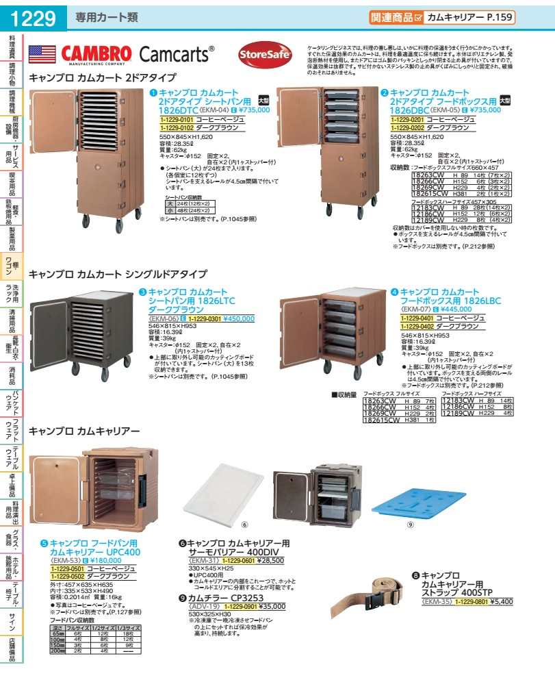 ●間口×奥行×高さ(mm):546×815×953 ●質量(kg):39 コーヒーベージュ ●容積(L):16.39●CAMBROCamcartsキャンブロカムカートシングルドアタイプあつあつのメニューやおいしく冷えたデザートを運搬するのに...