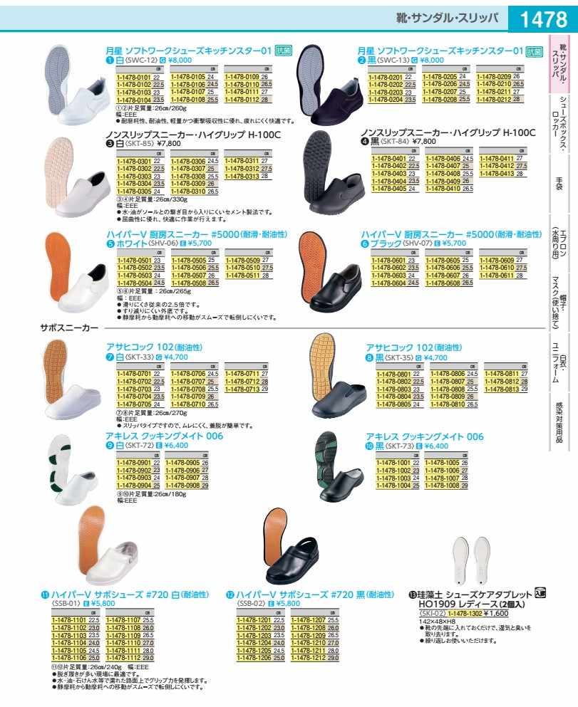 ●片足質量(g):240●片足●質量:26cm/240g幅:EEE●脱ぎ履きが多い現場に最適です。●水・油・石けん水等で濡れた路面上でグリップ力を発揮します。●静摩耗から動摩耗への移動がスムーズで転倒しにくいです。