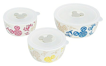 商品情報サイズボウルL/径12.5×H6cm(330ml)×1 ボウルM/径9.5×H6cm(180ml)×2 磁器補足電子レンジ対応(フタのつまみをあげて使用)この商品は Disney ディズニー D-MF77 レンジボウル3個セット 5...