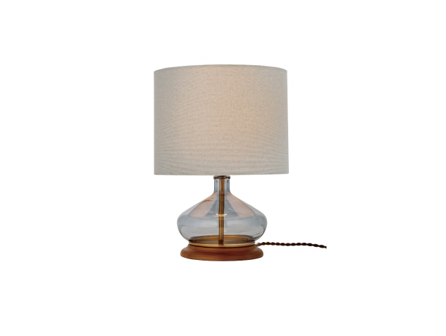 メーカー： 株式会社インターフォルム シリーズ名：Lorencio ロレンシオ サイズ 全体:φ25×H34.5cm セード:φ25×H19cm コード 210cm 重量 1.0-1.1kg 素材 ガラス、布、スチール、木 点灯 ロータリー...