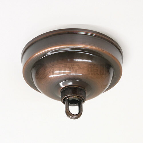 シリーズ名：天井用フランジ チェーン吊り用 寸法：直径100mm×高さ66mm カップ高38mm 重量：165g カラー：アンティークコパー色(銅)仕上 材質：金属製 関連キーワード チェン吊 チエン CHAIN 鎖 吊下げ ハンギング ク...