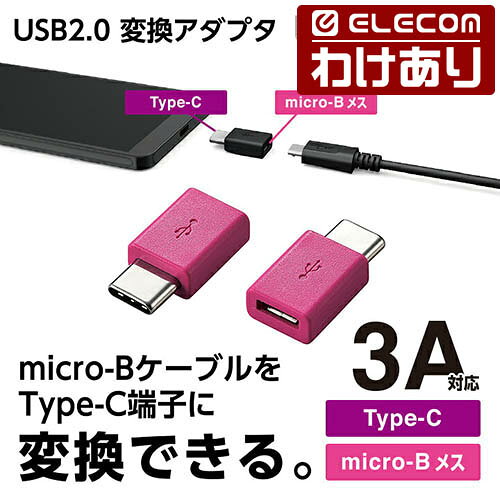 ■安心のUSB-IF正規認証品!USB micro-B端子をUSB Type-C端子に変換し、USB Type-C端子搭載のスマートフォンの通信、充電ができるUSB2.0変換アダプタ。■USB micro-B端子をUSB Type-C端子に...