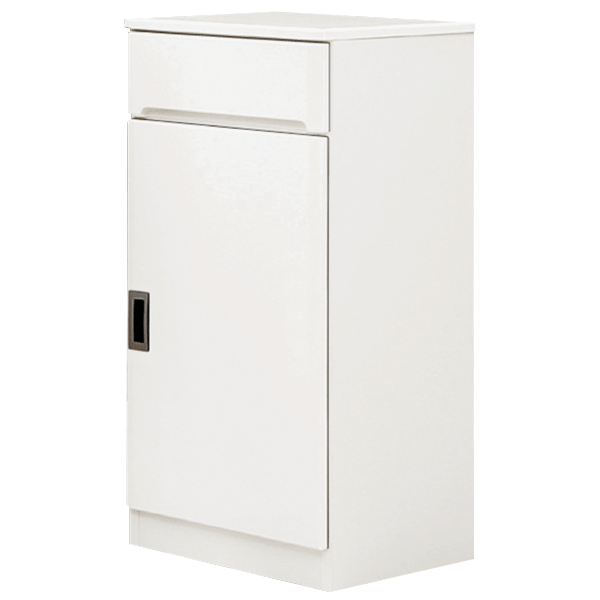 ■Product Details ・隙間を有効活用できるホワイトのスリム食器棚です。 ・高さ調整ができる可動棚ですので、大変便利です。 サイズ 本体：幅40×奥行40×高さ92cm 材質 MDF エナメル塗装 カラー ホワイト 仕様 開き戸...