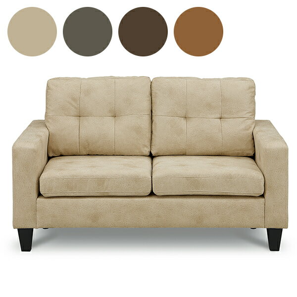 ■Product Details シンプルな2人用ソファ。3色取り扱い有り。 サイズ 幅140X奥行74X高さ80(SH41)cm 材質 レザーファブリック カラー キャメル・ベージュ・ブラウン・グレイ 仕様 中国製 脚付き 発送状態 組立...