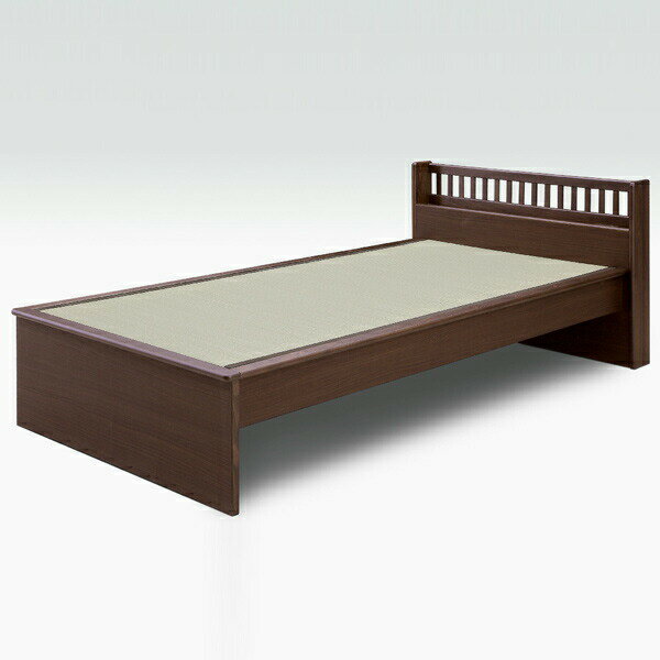 ■Product Details ブラックアッシュ無垢材を使った和風モダンな畳ベッドです。ベッドフレームは大川家具、畳は国産とこだわりのシングルベッドです。※手摺りは別売りです。 サイズ 幅104.3×奥行209.2×高さ75(畳面：40)...