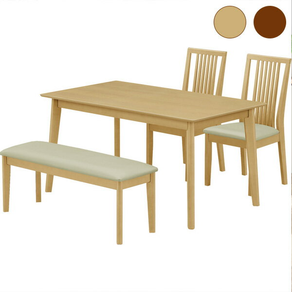 ■Product Details シンプルなデザインのダイニングテーブルセット。 サイズ テーブル：幅135×奥行80×高さ70cm チェア：幅44×奥行52×高さ92（SH43）cm ベンチ：幅105×奥行35×高さ43cm 材質 テーブ...