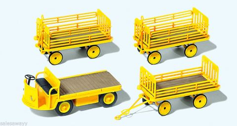 立った状態（大人）で約2cmの高さです電動貨物トレーラー 郵便局情景模型におすすめです。※組立キットになります