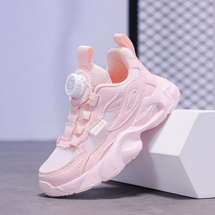 ガールズ スニーカー ソフトソール 軽量 メッシュ 子供用 合皮 防水 ランニング シューズ 通気性 防臭 ファッショナブル ピンク 白 パステルカラー 無地 可愛い 女の子 男の子 かわいい かっこいい おしゃれ 厚底 スクール おでかけ...