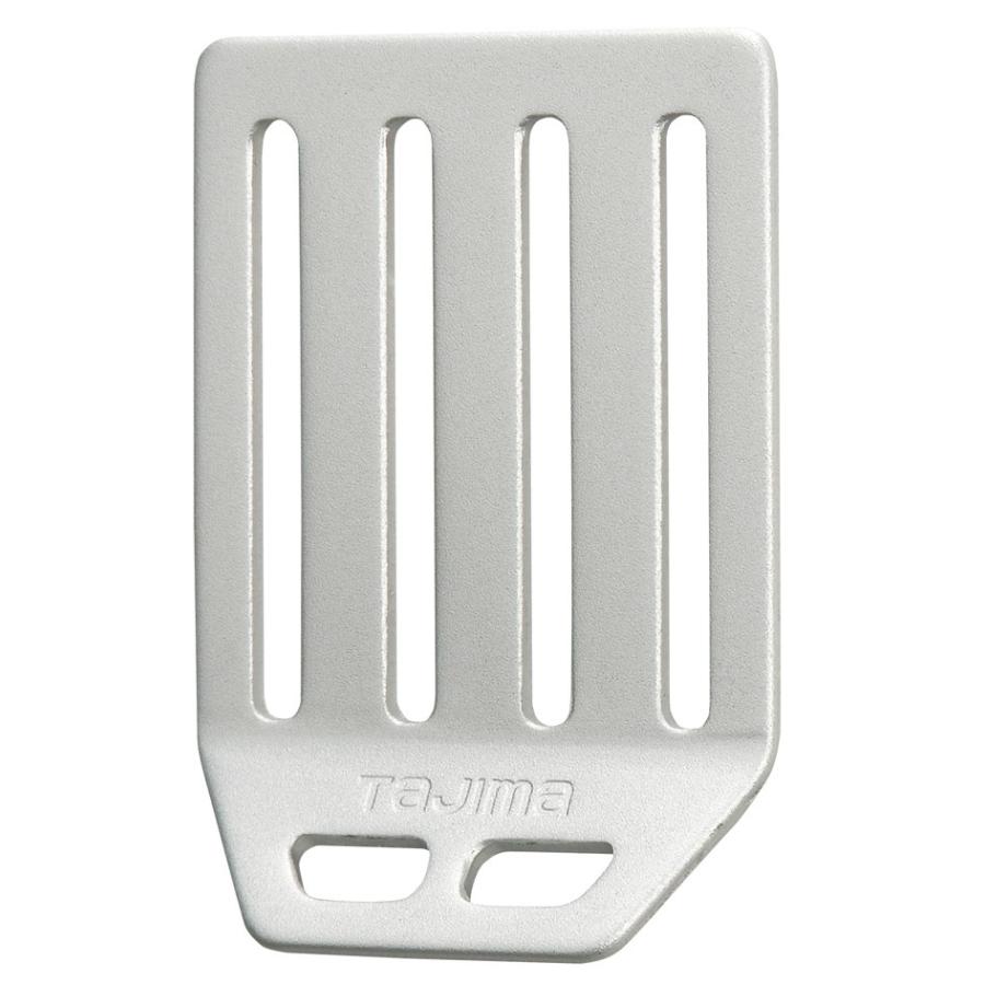 商品情報商品サイズ幅60 ×高さ84 ×奥行き12mm重量27g用途安全帯用D環止め機能・特徴タジマ安全帯用L型D環止めです。軽量なアルミ製です。安全ロープ取り付け穴付です。仕様●安全ロープ取り付け穴許容重量：3kg以下。●カラ―：シルバー...