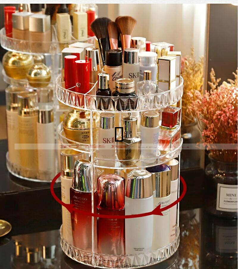 　　　 ◆◇◆人気の秘密◆◇◆ 丸型デザインで収納するほどオシャレ、省スペースになります。 高さのあるコスメも収納可、トレー高さ調整可能 洗い可能なアクリル製で長持ち、いつでも清潔 360度回転式、必要なものをすぐ取り出せ、朝の化粧時間を節...