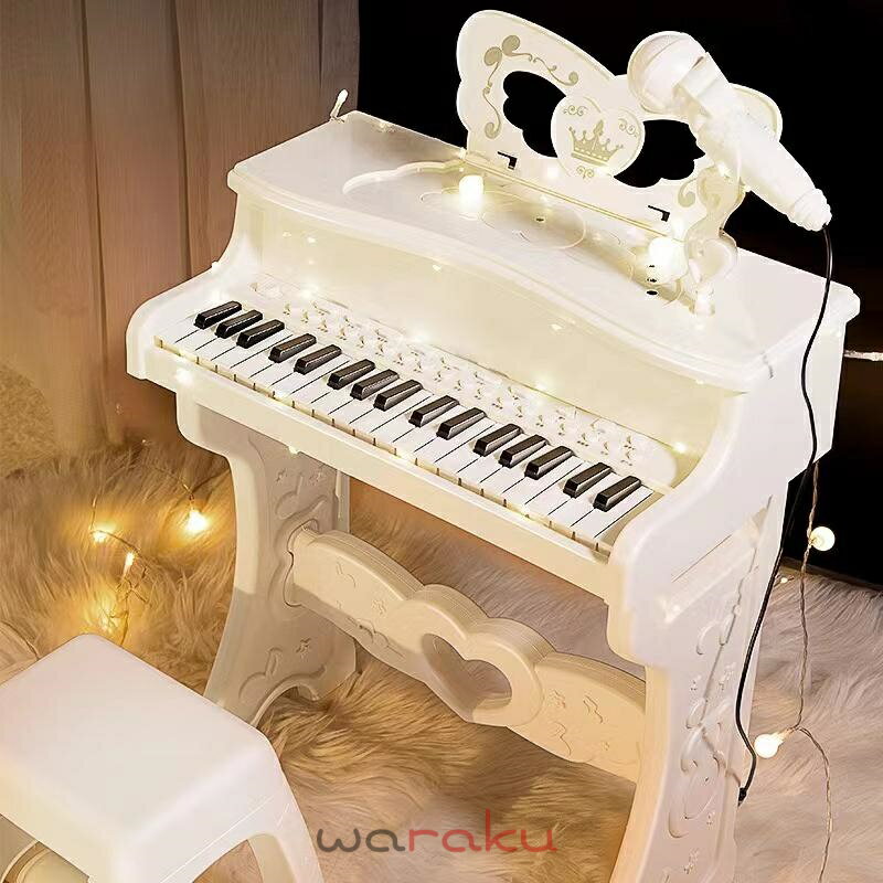 子ピアノ ピアノ おもちゃ おもちゃのピアノ 子供用 キッズ 光る ミニピアノ マイク付き 電子 キーボード 多機能 誕生日 こどもの日 クリスマス