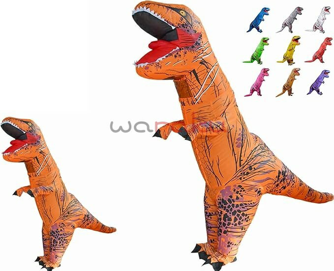 大人用/子供用 ティラノサウルス インフレータブルスーツ コスプレ服 ティラノサウルス 恐竜 着ぐるみ 大人用/子供用 ティラノサウルス インフレータブルスーツ コスプレ服 ティラノサウルス 恐竜 着ぐるみ 電働空気ファン付きで、恐竜のコス...