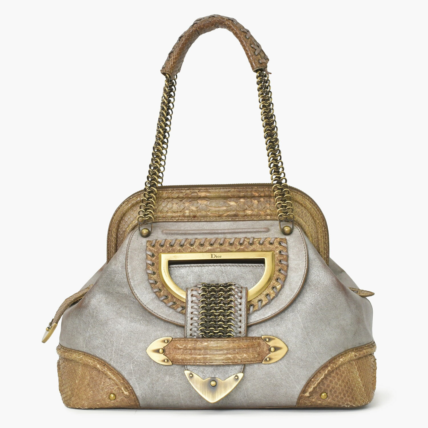 商品詳細 【商品名】 Christian Dior クリスチャン ディオール ジャンヌ パイソン レザー ハンドバッグ Limited Edition 07-MA-0047 美品 中古 4a004971 【ブランド】 Christian D...