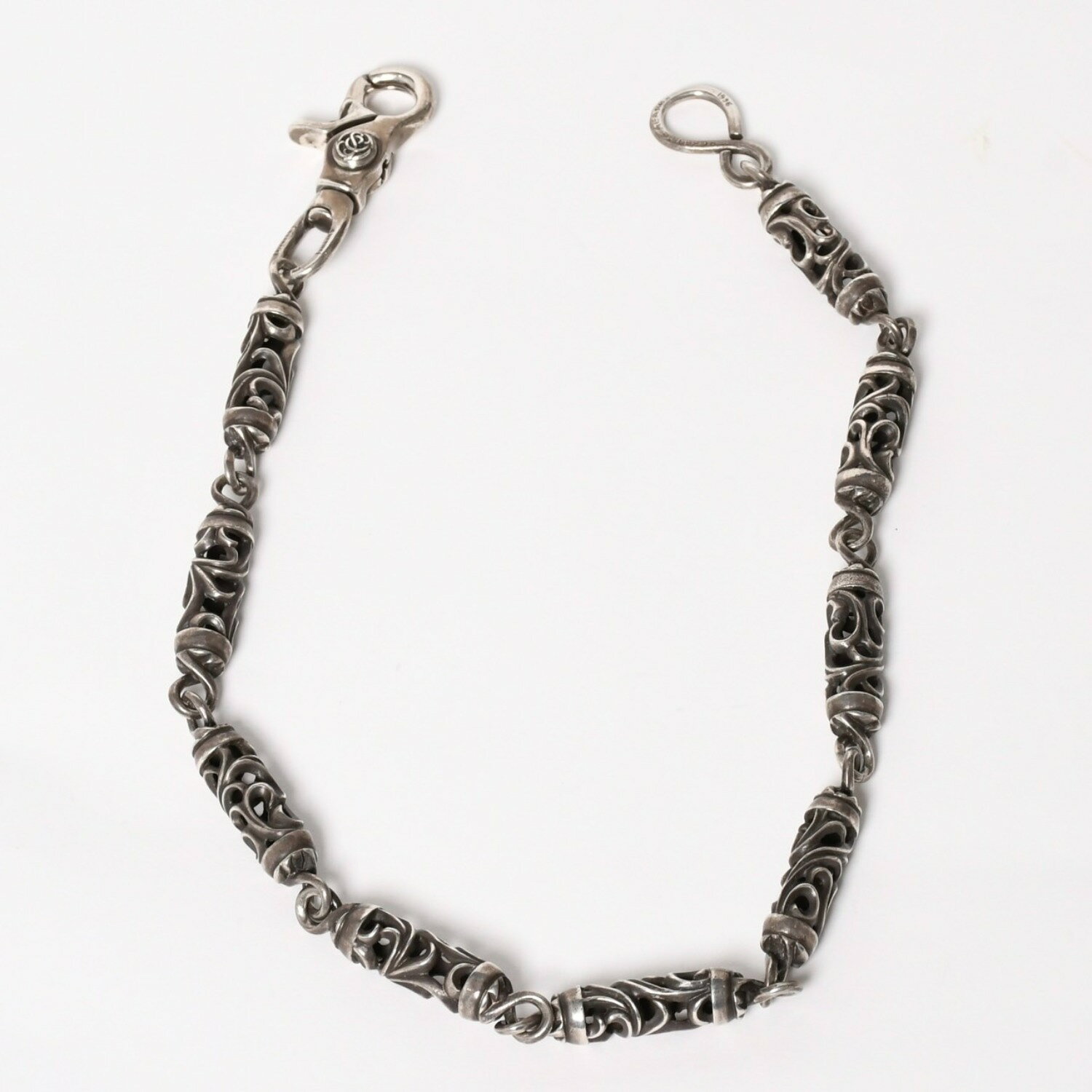 商品詳細 【商品名】 CHROME HEARTS クロムハーツ ローラー ロング S/1クリップ 9リンク ウォレットチェーン 重量約235.5g 全長約60cm シルバー925 美品 中古 4a005765 【ブランド】 CHROME H...