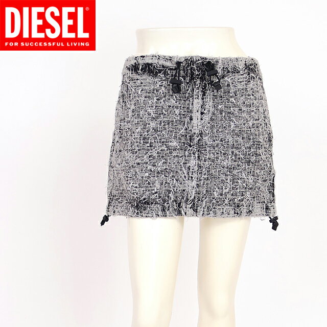 【訳あり】ディーゼル（DIESEL）レディース ミニスカート DE-MINI-S ウォッシュフリンジデニムミニスカート ブラック系（サイズ/23）*cl0067■ コンディション【新品 / メーカーストック品】 　＜ディーゼル訳ありアウトレ...